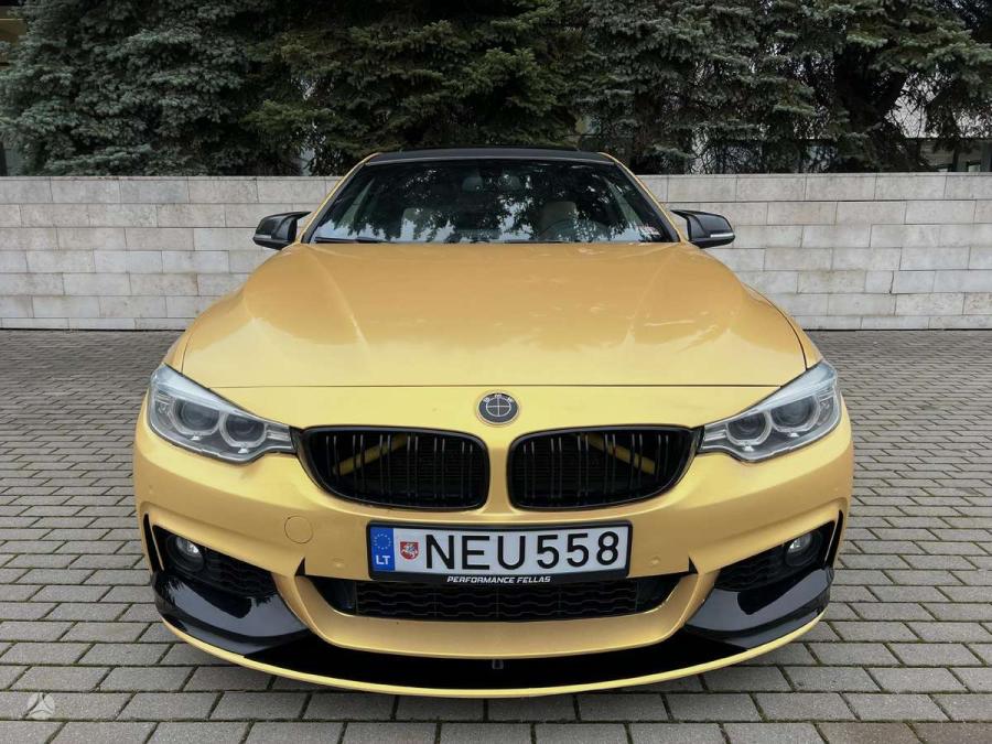 Yellow BMW 428 2015 in Vilnius, with an engine capacity of 2.00 L and mileage of 250 thousand km for 13500 €, photo 3 on AUTOMOTO.COM.LV