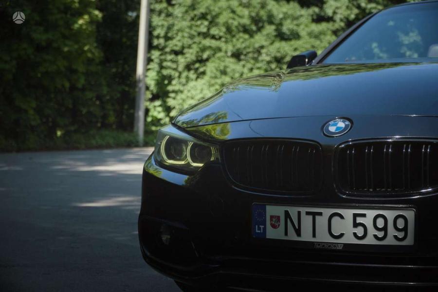Black BMW 430 2018 in Kaunas, with an engine capacity of 2.00 L and mileage of 162 thousand km for 18300 €, photo 9 on AUTOMOTO.COM.LV