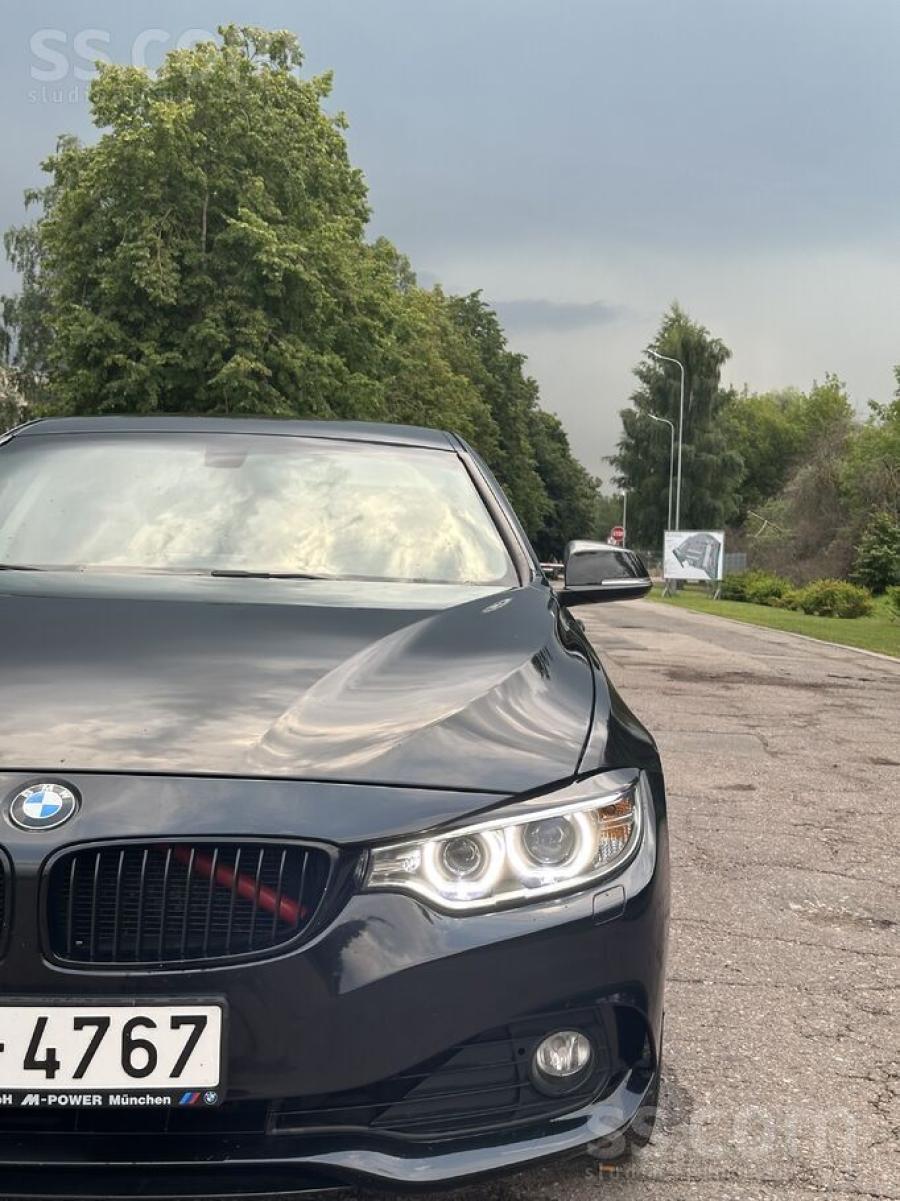Black BMW 430 2015 in Riga, with an engine capacity of 3.00 L and mileage of 284 thousand km for 13499 €, photo 5 on AUTOMOTO.COM.LV