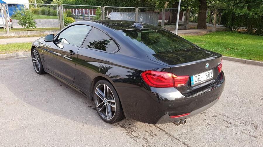Black BMW 430 2018 in Riga, with an engine capacity of 2.00 L and mileage of 46 thousand km for 32000 €, photo 5 on AUTOMOTO.COM.LV