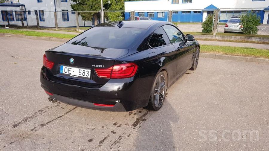 Black BMW 430 2018 in Riga, with an engine capacity of 2.00 L and mileage of 46 thousand km for 32000 €, photo 7 on AUTOMOTO.COM.LV