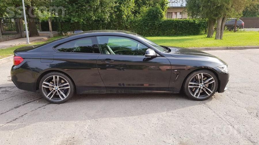 Black BMW 430 2018 in Riga, with an engine capacity of 2.00 L and mileage of 46 thousand km for 32000 €, photo 8 on AUTOMOTO.COM.LV