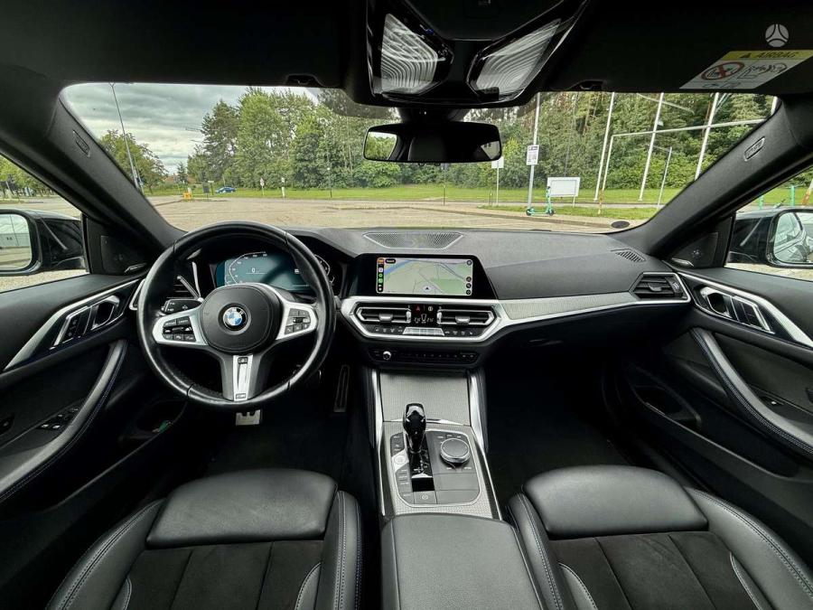 Black BMW 430 2021 in Vilnius, with an engine capacity of 2.00 L and mileage of 50 thousand km for 36000 €, photo 7 on AUTOMOTO.COM.LV
