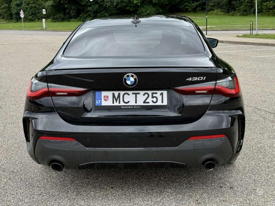 Black BMW 430 2021 in Vilnius, with an engine capacity of 2.00 L and mileage of 50 thousand km for 36000 €, photo 9 on AUTOMOTO.COM.LV
