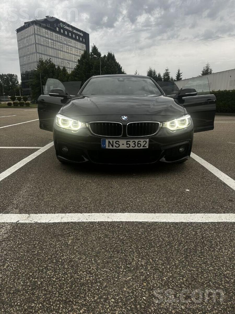 Black BMW 430 2016 in Riga, with an engine capacity of 3.00 L and mileage of 292 thousand km for 18000 €, photo 1 on AUTOMOTO.COM.LV