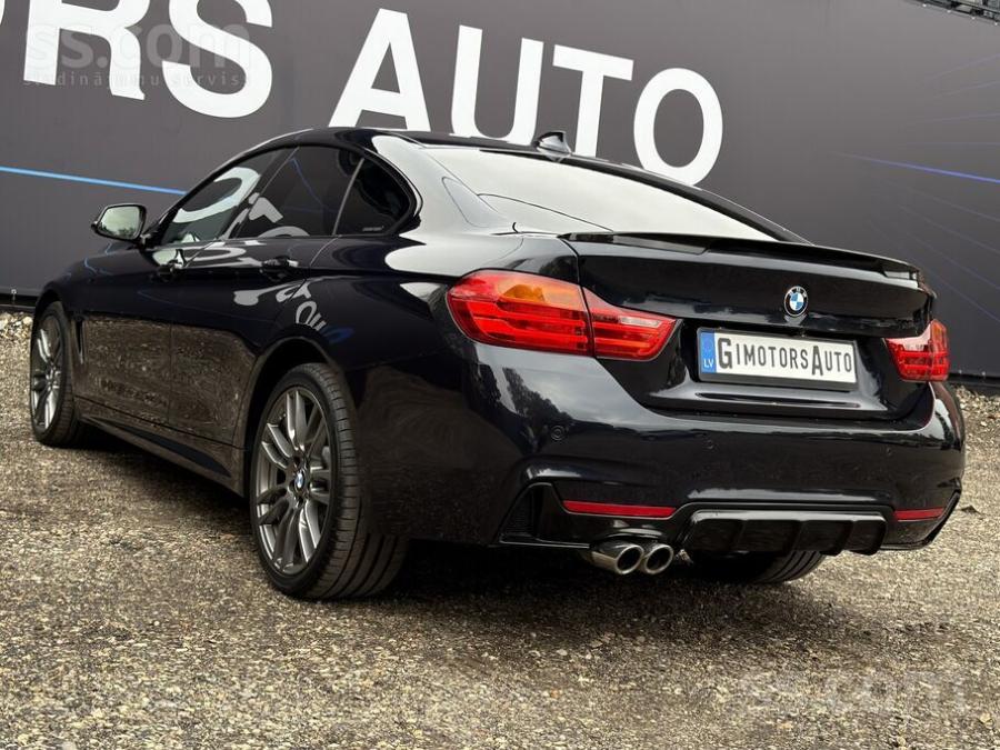 Black BMW 430 2016 in Riga, with an engine capacity of 3.00 L and mileage of 181 thousand km for 17500 €, photo 7 on AUTOMOTO.COM.LV