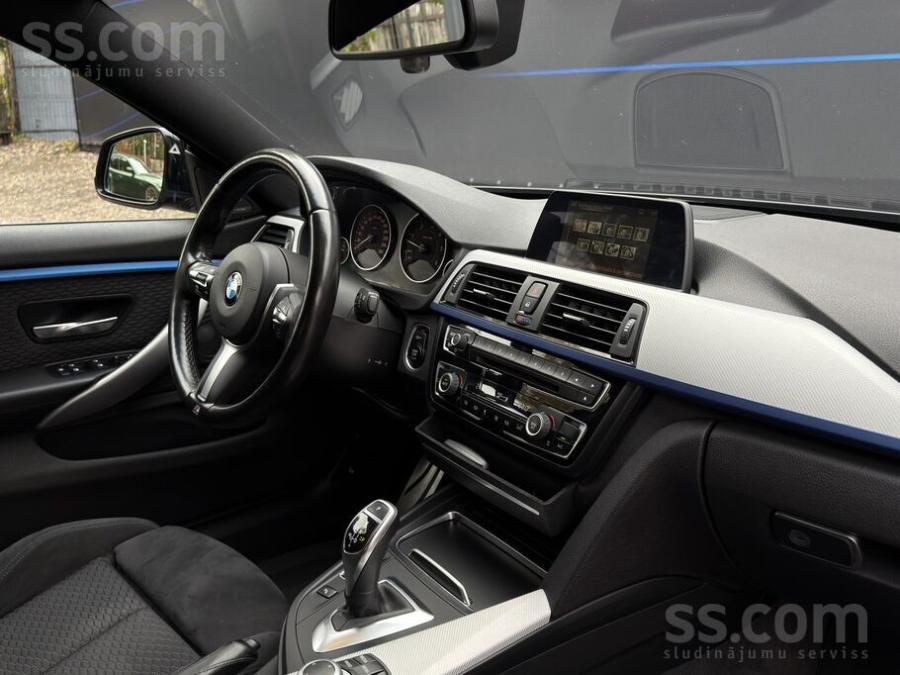 Black BMW 430 2016 in Riga, with an engine capacity of 3.00 L and mileage of 181 thousand km for 17500 €, photo 9 on AUTOMOTO.COM.LV