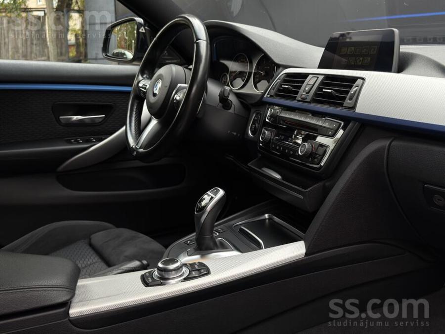 Black BMW 430 2016 in Riga, with an engine capacity of 3.00 L and mileage of 181 thousand km for 17500 €, photo 10 on AUTOMOTO.COM.LV