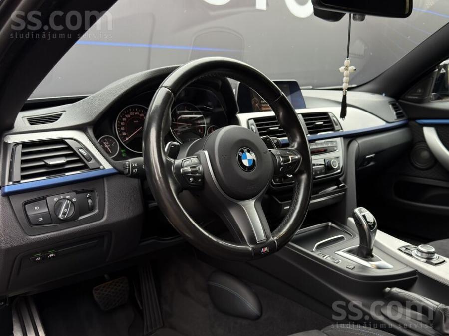 Black BMW 430 2016 in Riga, with an engine capacity of 3.00 L and mileage of 181 thousand km for 17500 €, photo 12 on AUTOMOTO.COM.LV