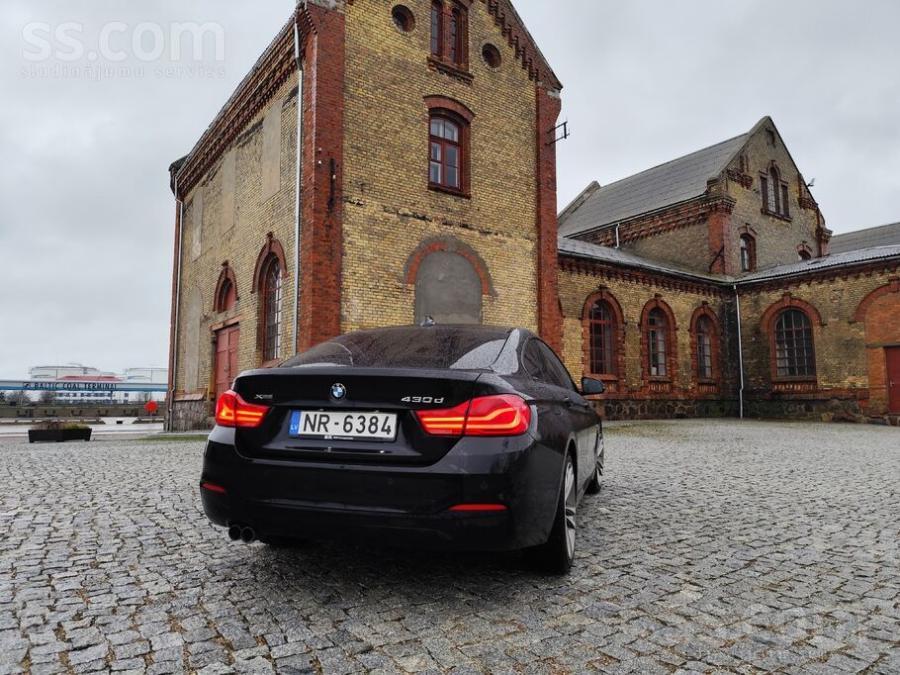 Black BMW 430 2017 in Ventspils, with an engine capacity of 3.00 L and mileage of 171 thousand km for 22500 €, photo 3 on AUTOMOTO.COM.LV