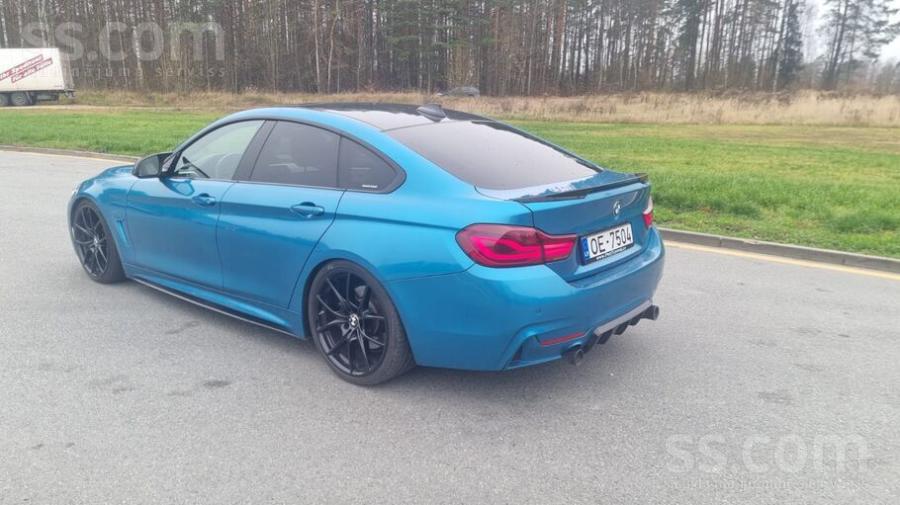 Blue BMW 430 2017 in Riga, with an engine capacity of 3.00 L and mileage of 124 thousand km for 18900 €, photo 7 on AUTOMOTO.COM.LV