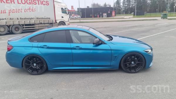Blue BMW 430 2017 in Riga, with an engine capacity of 3.00 L and mileage of 124 thousand km for 18900 €, photo 9 on AUTOMOTO.COM.LV