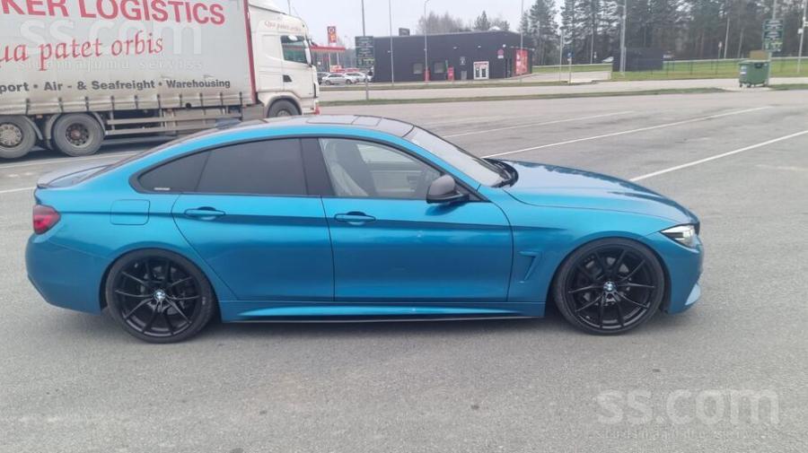 Blue BMW 430 2017 in Riga, with an engine capacity of 3.00 L and mileage of 124 thousand km for 18900 €, photo 10 on AUTOMOTO.COM.LV