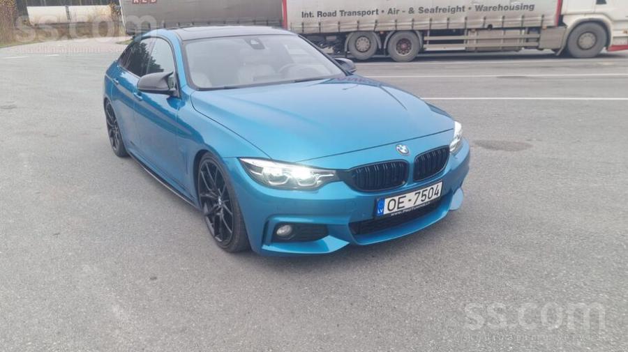 Blue BMW 430 2017 in Riga, with an engine capacity of 3.00 L and mileage of 124 thousand km for 18900 €, photo 11 on AUTOMOTO.COM.LV