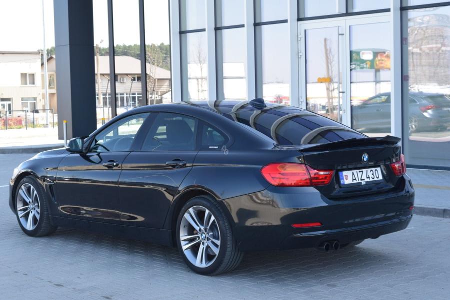 Black BMW 430 Gran Coupe 2015 in Vilnius, with an engine capacity of 3.00 L and mileage of 249 thousand km for 14350 €, photo 7 on AUTOMOTO.COM.LV