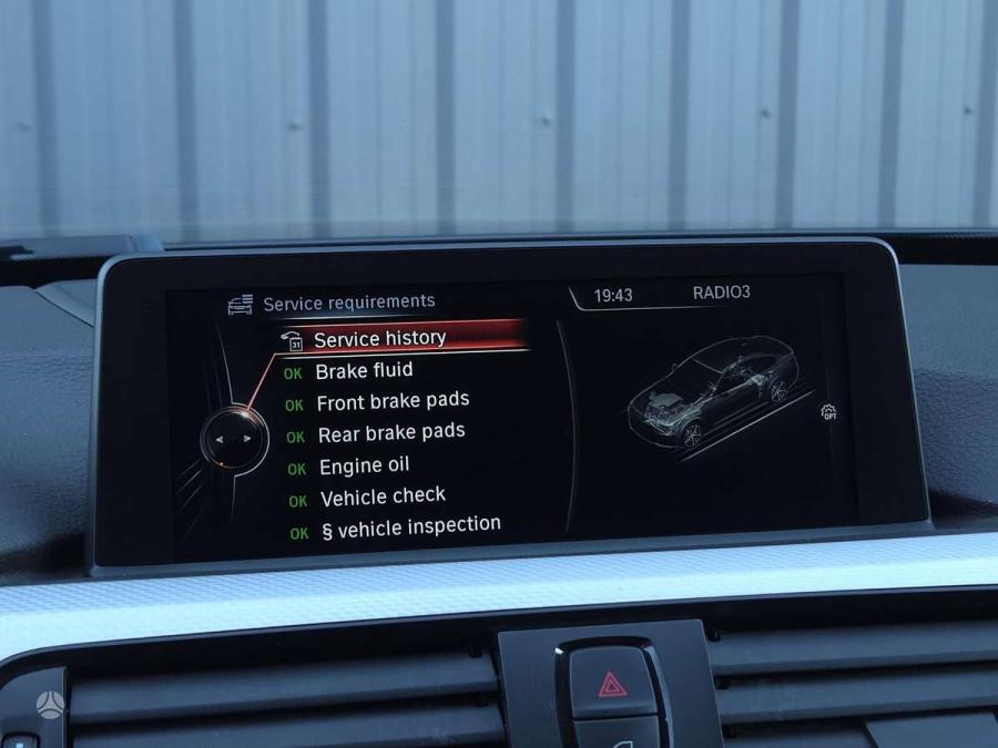 Black BMW 430 Gran Coupe 2015 in Kaunas, with an engine capacity of 3.00 L and mileage of 240 thousand km for 14350 €, photo 25 on AUTOMOTO.COM.LV