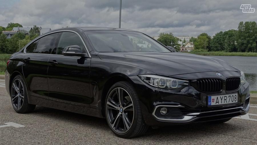 Melns BMW 430 Gran Coupe 2018 Trakai, ar dzinēja tilpumu 2.00 L un nobraukumu 135 tūkst. km par 18500 €, foto 1 vietnē AUTOMOTO.COM.LV