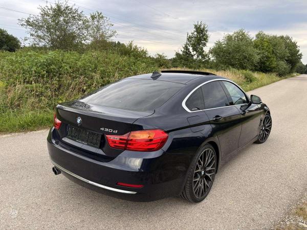 BMW 430 Gran Coupe 2014 in Kaunas on AUTOMOTO.COM.LV Blue BMW 430 Gran Coupe 2014 in Kaunas, with an engine capacity of 3.00 L and mileage of 304 thousand km for 12650 €, photo 3 on AUTOMOTO.COM.LV
