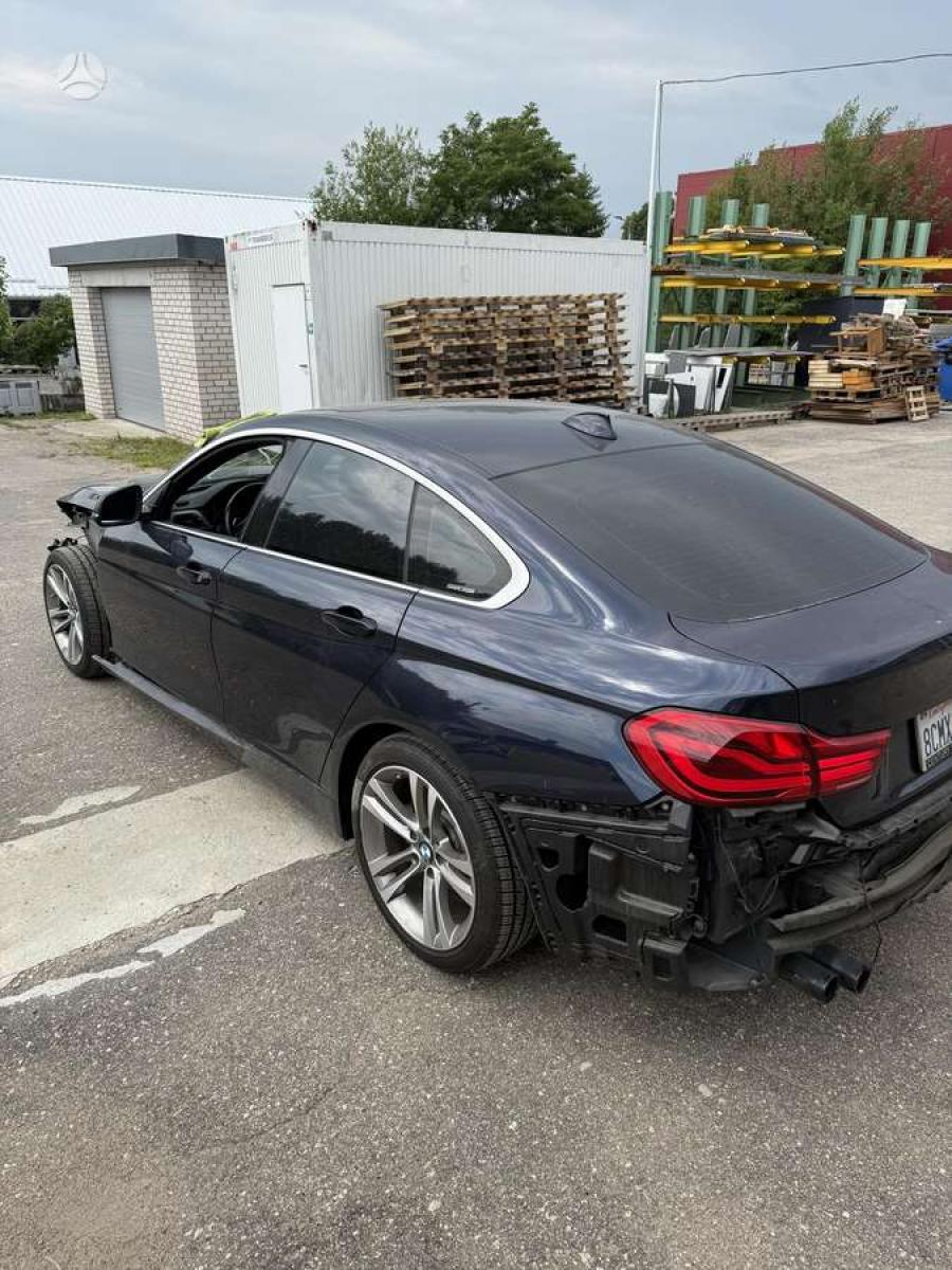 Blue BMW 430 Gran Coupe 2018 in Vilnius, with an engine capacity of 2.00 L and mileage of 105 thousand km for 13500 €, photo 1 on AUTOMOTO.COM.LV