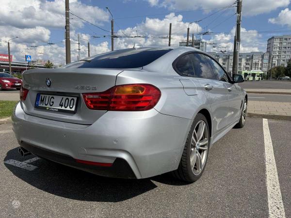 Grey BMW 430 Gran Coupe 2015 in Vilnius, with an engine capacity of 2.99 L and mileage of 262 thousand km for 14499 €, photo 6 on AUTOMOTO.COM.LV