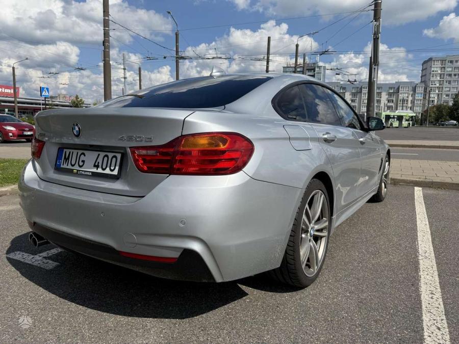 Pelēks BMW 430 Gran Coupe 2015 Viļņa, ar dzinēja tilpumu 2.99 L un nobraukumu 262 tūkst. km par 14499 €, foto 7 vietnē AUTOMOTO.COM.LV