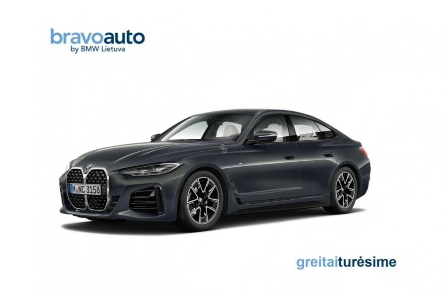 Pelēks BMW 430 Gran Coupe 2022 Viļņa, ar dzinēja tilpumu 2.00 L un nobraukumu 45 tūkst. km par 36991 €, foto 1 vietnē AUTOMOTO.COM.LV