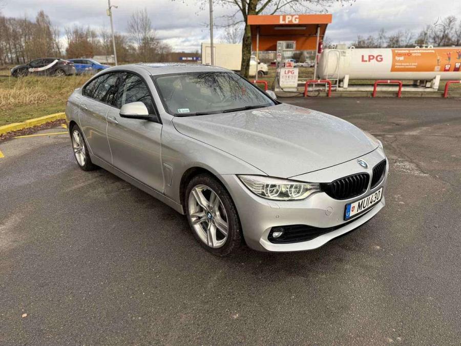 Grey BMW 430 Gran Coupe 2015 in Vilnius, with an engine capacity of 2.99 L and mileage of 180 thousand km for 14850 €, photo 6 on AUTOMOTO.COM.LV