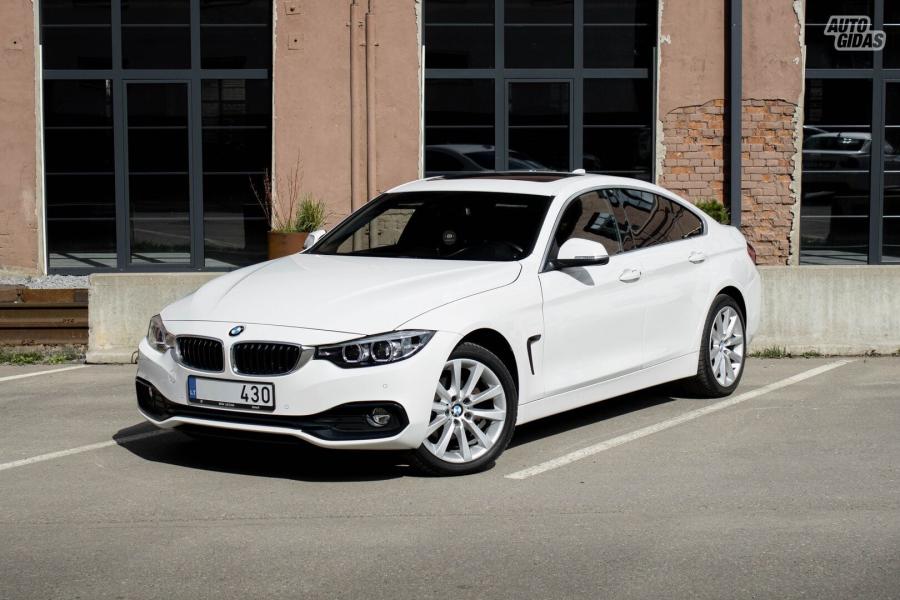 White BMW 430 Gran Coupe 2018 in Kaunas, with an engine capacity of 2.00 L and mileage of 166 thousand km for 17800 €, photo 1 on AUTOMOTO.COM.LV