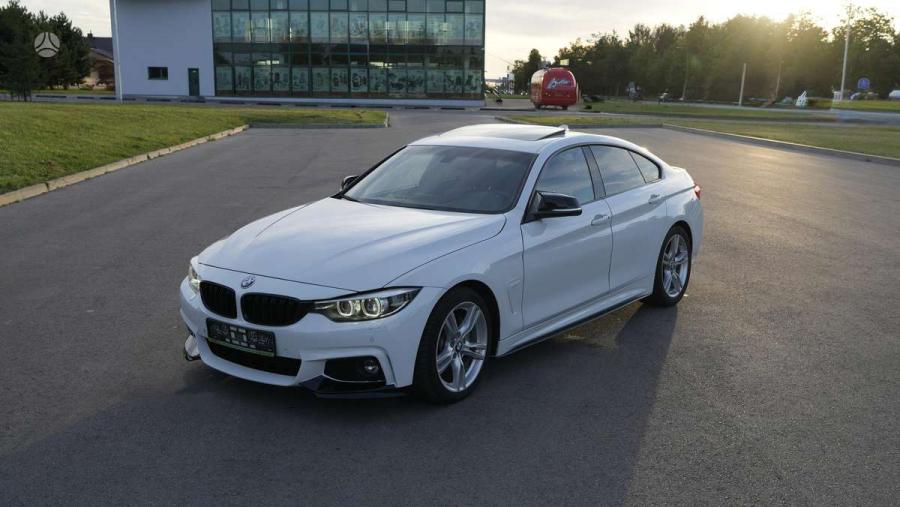 White BMW 430 Gran Coupe 2018 in Panevezys, with an engine capacity of 2.00 L and mileage of 171 thousand km for 15000 €, photo 1 on AUTOMOTO.COM.LV