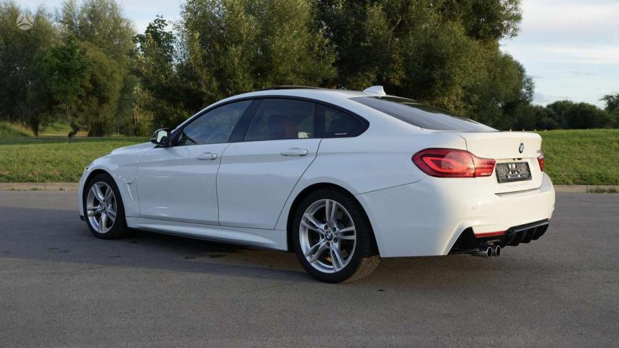 White BMW 430 Gran Coupe 2018 in Panevezys, with an engine capacity of 2.00 L and mileage of 171 thousand km for 15000 €, photo 3 on AUTOMOTO.COM.LV
