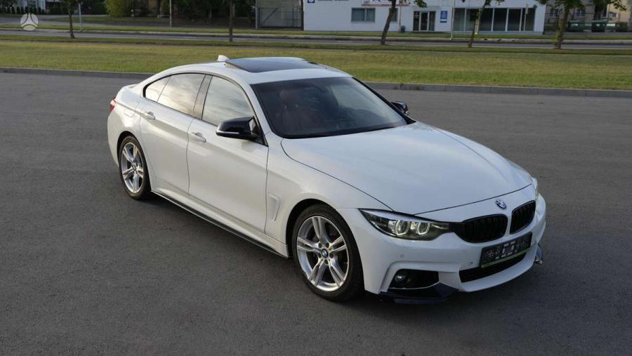 White BMW 430 Gran Coupe 2018 in Panevezys, with an engine capacity of 2.00 L and mileage of 171 thousand km for 15000 €, photo 4 on AUTOMOTO.COM.LV