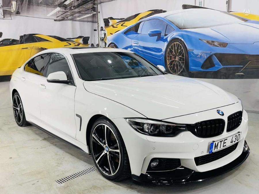 Белый БМВ 430 Gran Coupe 2019 в Каунас, объемом двигателя 2.00 л и пробегом 58 тыс. км за 21500 €, фото 1 на AUTOMOTO.COM.LV