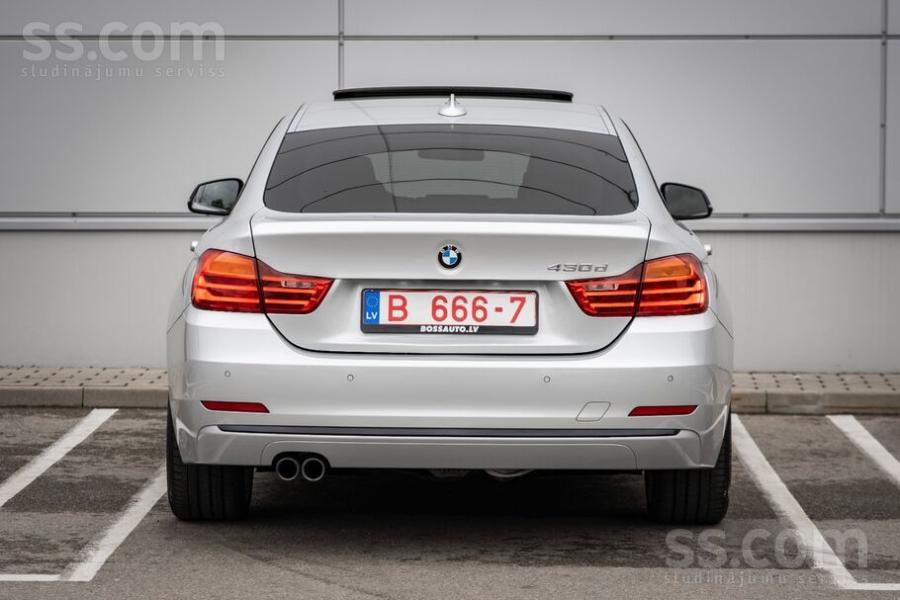Grey BMW 430 2016 in Riga, with an engine capacity of 3.00 L and mileage of 191 thousand km for 17950 €, photo 6 on AUTOMOTO.COM.LV