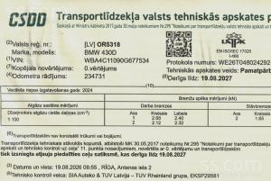 Серый БМВ 430 2017 в Рига, объемом двигателя 3.00 л и пробегом 235 тыс. км за 16990 €, фото 36 на AUTOMOTO.COM.LV
