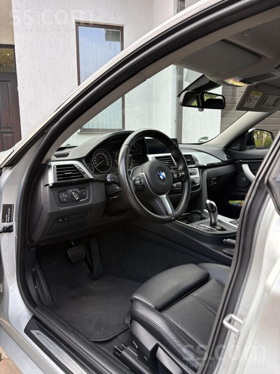 Grey BMW 430 2017 in Riga, with an engine capacity of 2.00 L and mileage of 221 thousand km for 16300 €, photo 9 on AUTOMOTO.COM.LV