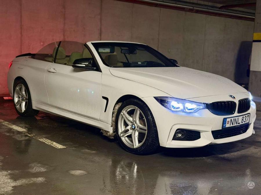 White BMW 430 2017 in Kaunas, with an engine capacity of 2.00 L and mileage of 100 thousand km for 19800 €, photo 4 on AUTOMOTO.COM.LV
