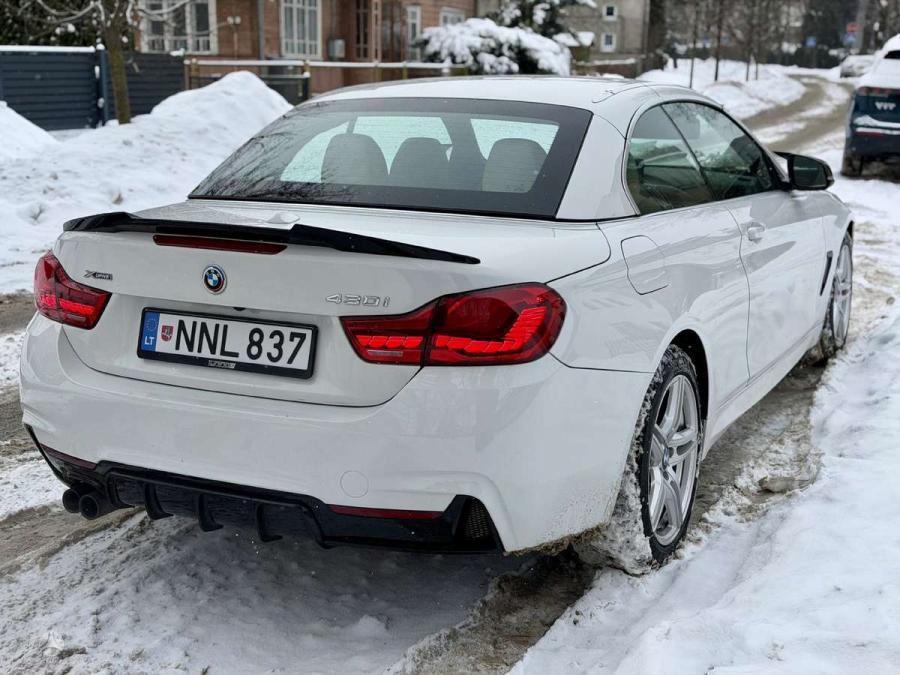 White BMW 430 2017 in Kaunas, with an engine capacity of 2.00 L and mileage of 100 thousand km for 19800 €, photo 7 on AUTOMOTO.COM.LV