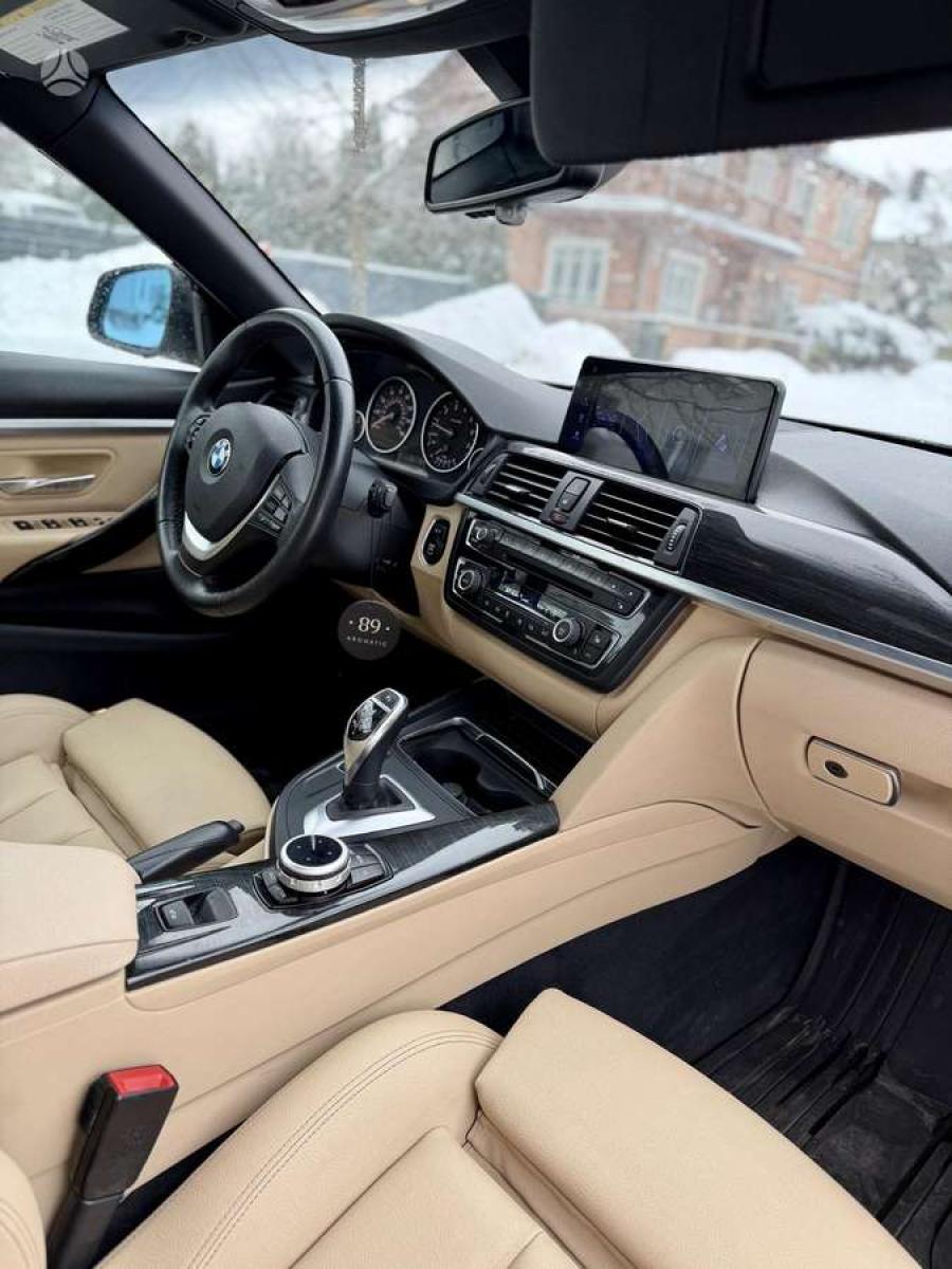 White BMW 430 2017 in Kaunas, with an engine capacity of 2.00 L and mileage of 100 thousand km for 19800 €, photo 13 on AUTOMOTO.COM.LV
