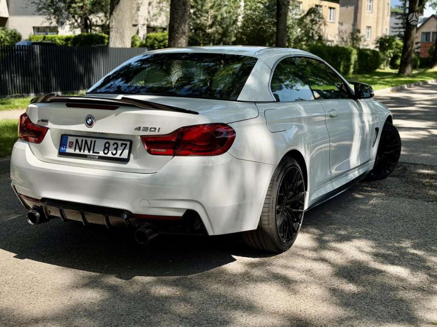 White BMW 430 2017 in Vilnius, with an engine capacity of 2.00 L and mileage of 100 thousand km for 19950 €, photo 12 on AUTOMOTO.COM.LV
