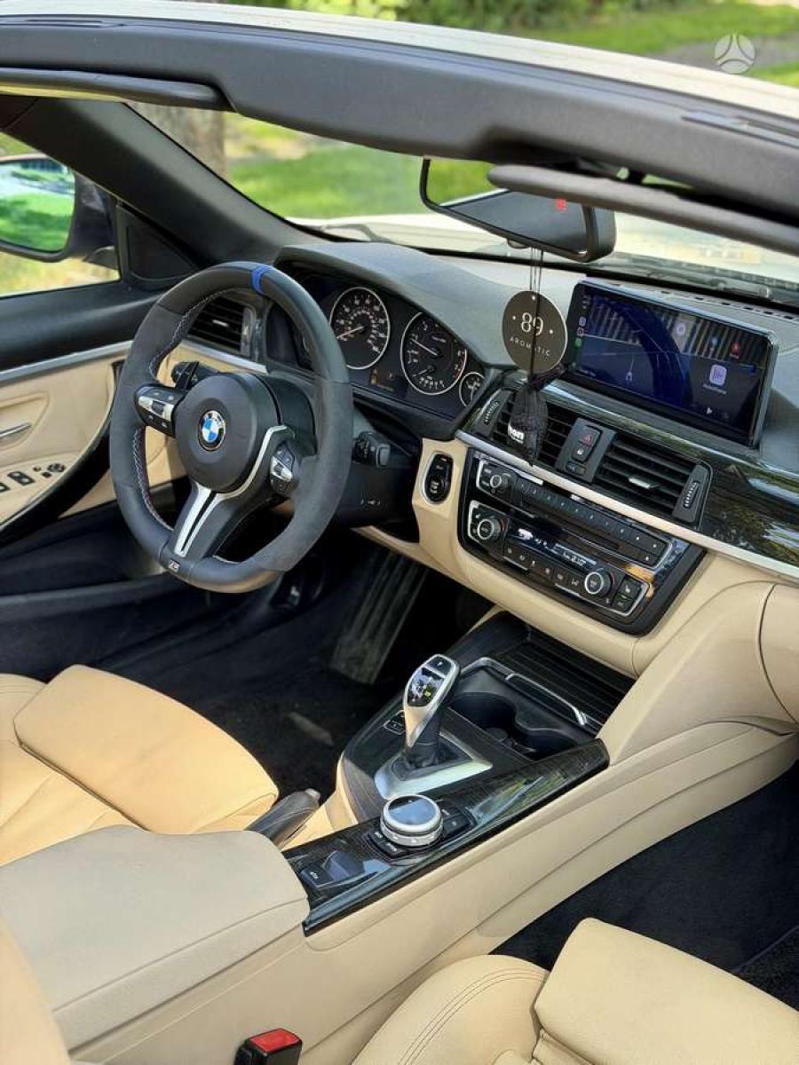 White BMW 430 2017 in Vilnius, with an engine capacity of 2.00 L and mileage of 100 thousand km for 19950 €, photo 14 on AUTOMOTO.COM.LV