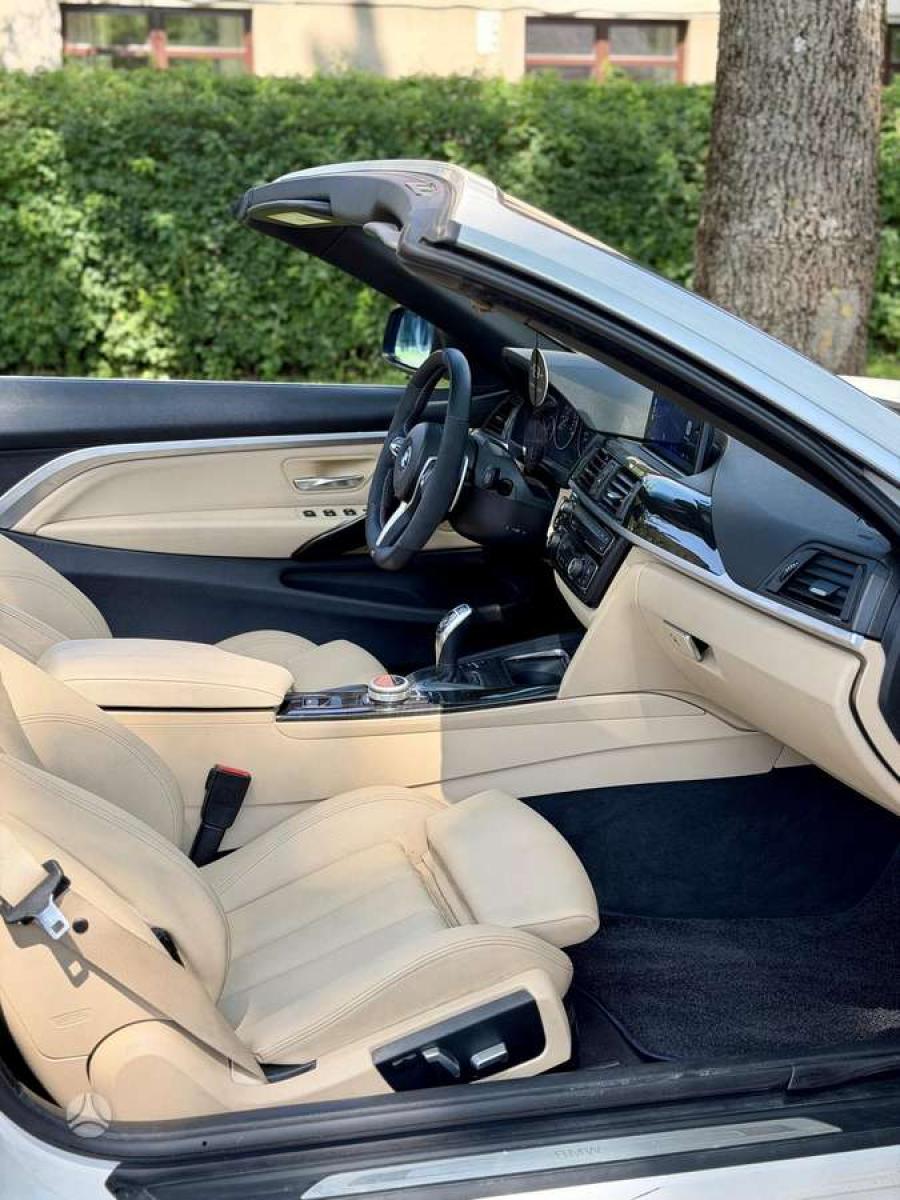 White BMW 430 2017 in Vilnius, with an engine capacity of 2.00 L and mileage of 100 thousand km for 19950 €, photo 18 on AUTOMOTO.COM.LV