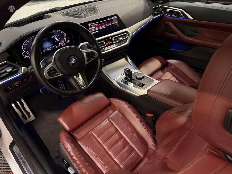 White BMW 430 2021 in Vilnius, with an engine capacity of 2.00 L and mileage of 121 thousand km for 27690 €, photo 13 on AUTOMOTO.COM.LV
