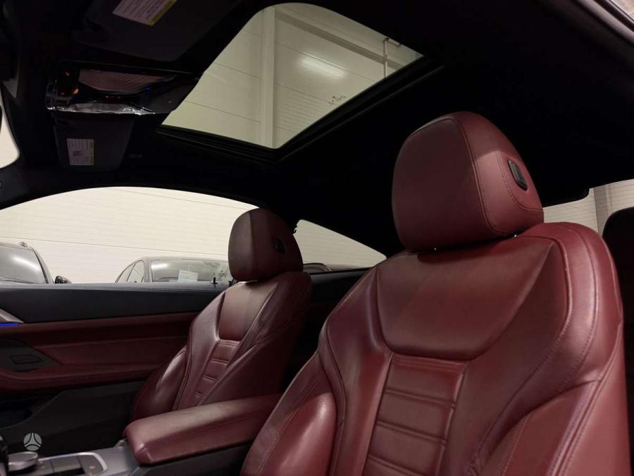 White BMW 430 2021 in Vilnius, with an engine capacity of 2.00 L and mileage of 121 thousand km for 27690 €, photo 14 on AUTOMOTO.COM.LV