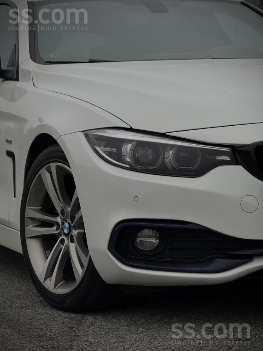 White BMW 430 2017 in Riga, with an engine capacity of 3.00 L and mileage of 0 thousand km for 15200 €, photo 8 on AUTOMOTO.COM.LV