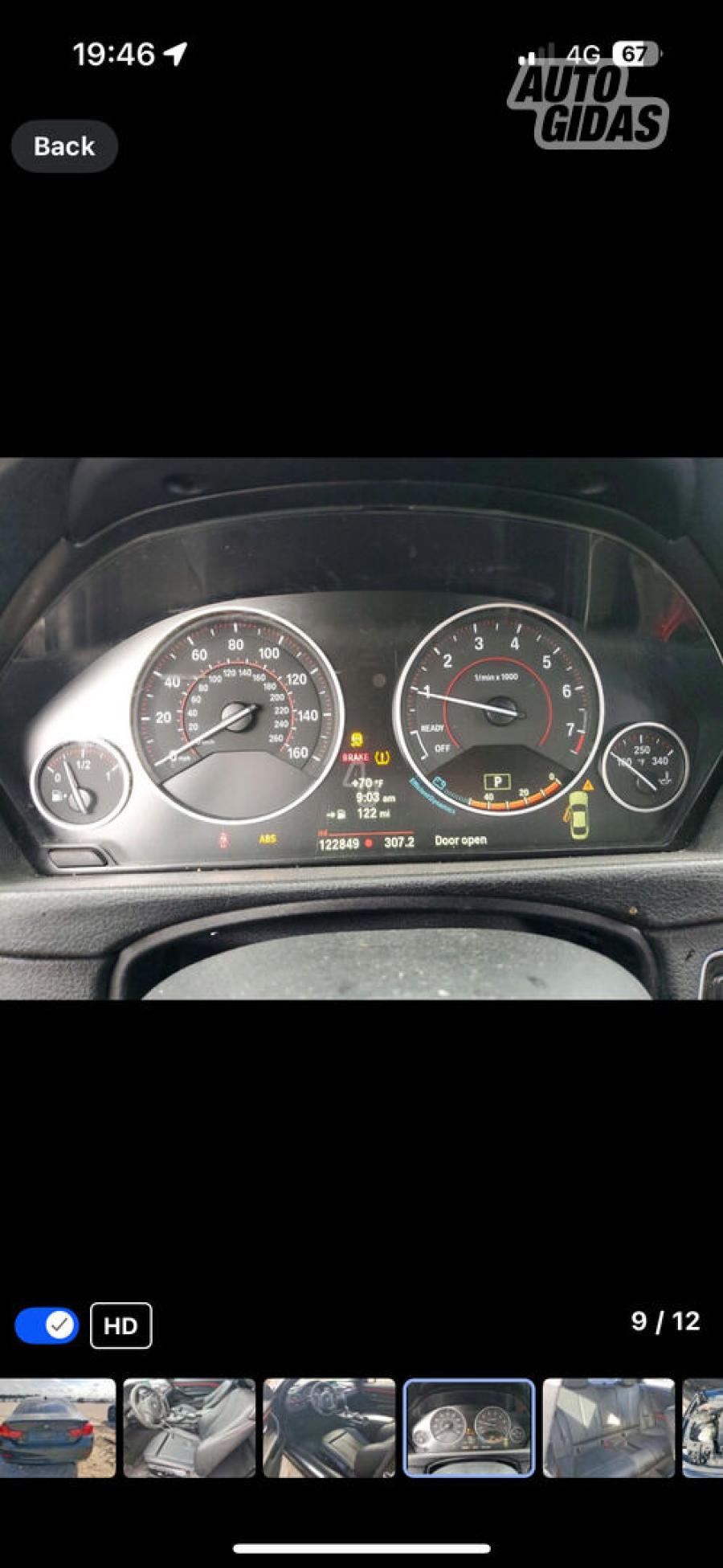 Melns BMW 435 2014 Kauņa, ar dzinēja tilpumu 3.00 L un nobraukumu 198 tūkst. km par 8300 €, foto 10 vietnē AUTOMOTO.COM.LV