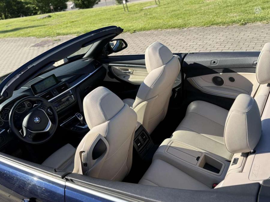Blue BMW 435 2015 in Vilnius, with an engine capacity of 2.98 L and mileage of 100 thousand km for 18300 €, photo 13 on AUTOMOTO.COM.LV