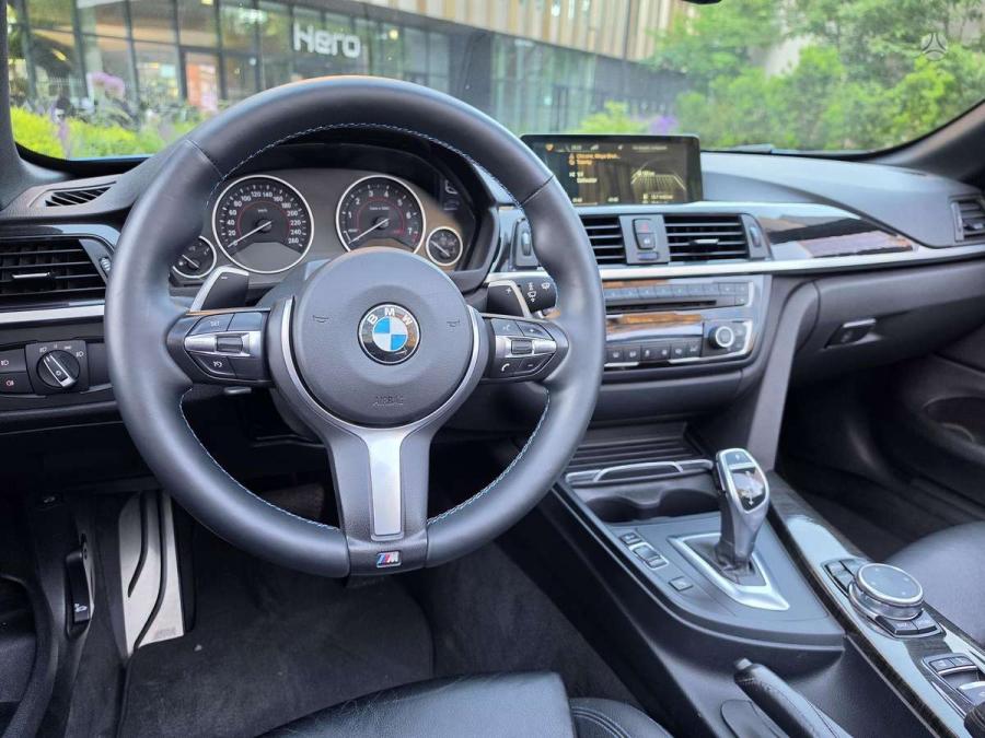 Blue BMW 435 2016 in Vilnius, with an engine capacity of 2.98 L and mileage of 169 thousand km for 21900 €, photo 14 on AUTOMOTO.COM.LV