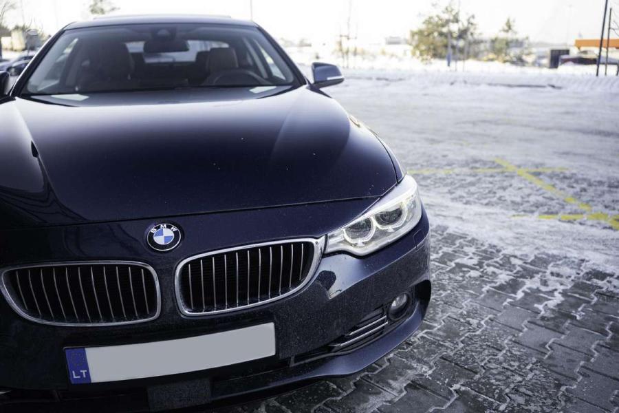 Blue BMW 435 2014 in Vilnius, with an engine capacity of 2.99 L and mileage of 233 thousand km for 16200 €, photo 10 on AUTOMOTO.COM.LV