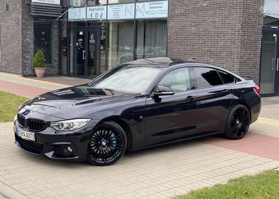 Black BMW 435 Gran Coupe 2014 in Marijampole, with an engine capacity of 2.99 L and mileage of 240 thousand km for 15850 €, photo 2 on AUTOMOTO.COM.LV