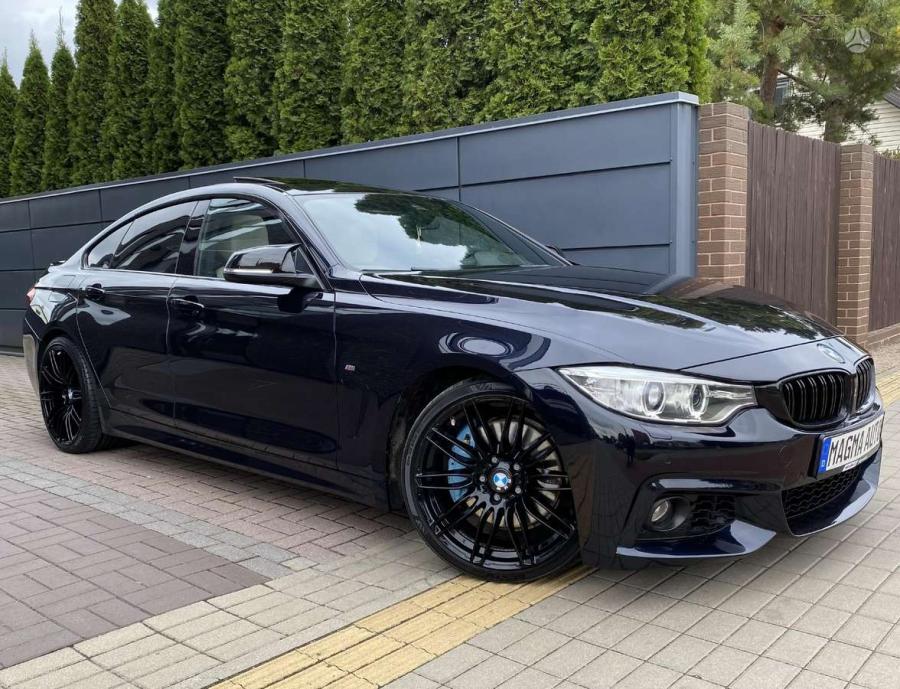 Black BMW 435 Gran Coupe 2014 in Marijampole, with an engine capacity of 2.99 L and mileage of 240 thousand km for 15850 €, photo 5 on AUTOMOTO.COM.LV